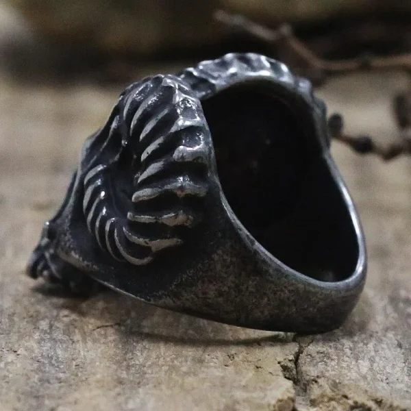 Gothic Ring Horned Devil - Gothic Shop