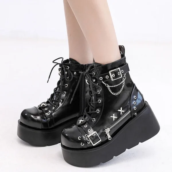 Botas Góticas con Plataforma de Ladrón de Corazones - Tienda Gótica