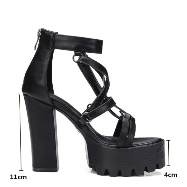 Gothic shoe with open heel - Gothic Shop