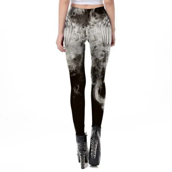 Leggings gotici con ali d'angelo - Gothic Shop