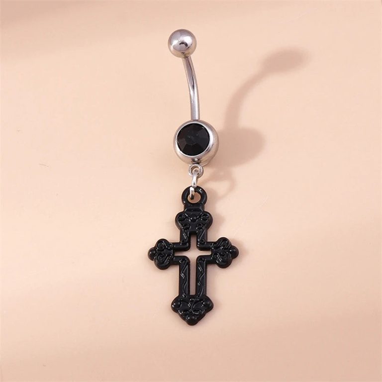 Piercing Do Pupíku S Křížkem V Gotickém Punkovém Stylu Pro ženy 4752
