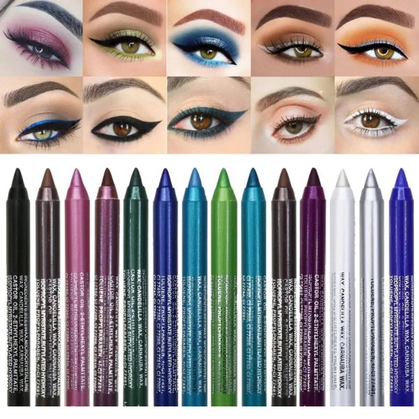 Crayon eye-liner gothique – 14 couleurs, waterproof et scintillant ...