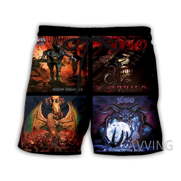 Gothic 3D Print DIO Rock Shorts for Summer & Beach - Gothic Shop