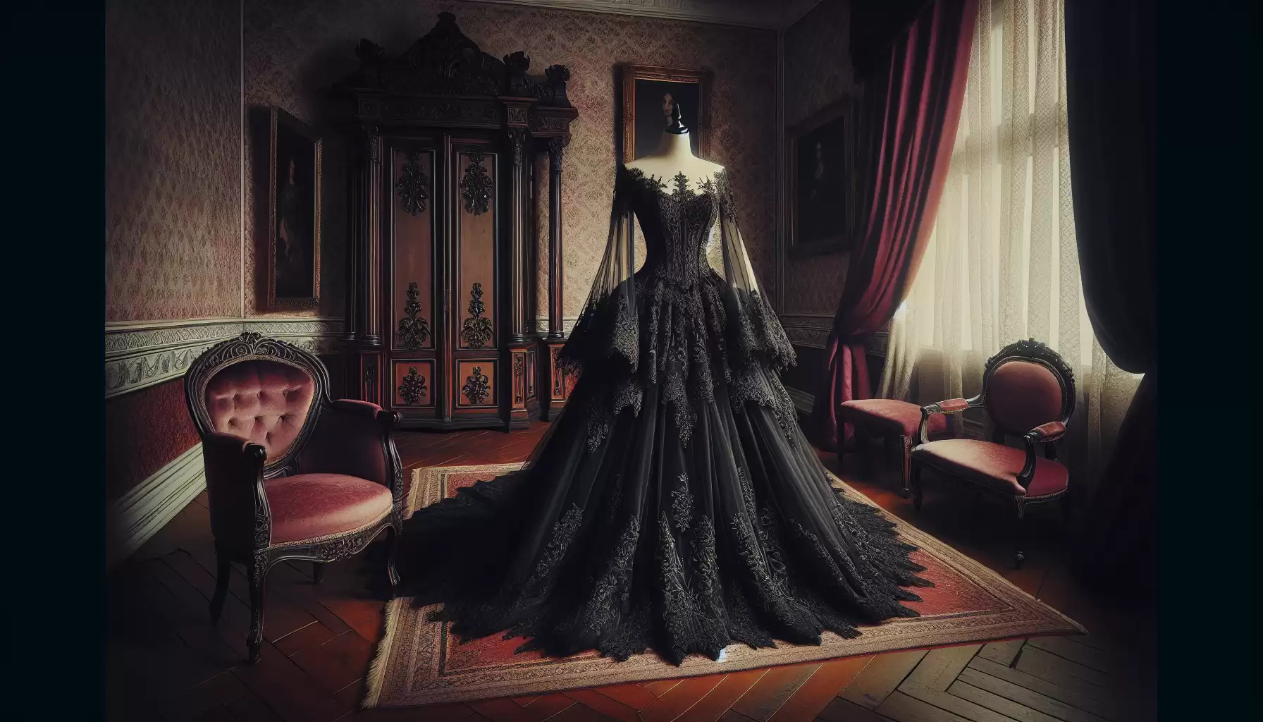 The most beautiful Gothic wedding dresses in black, red, and white ...