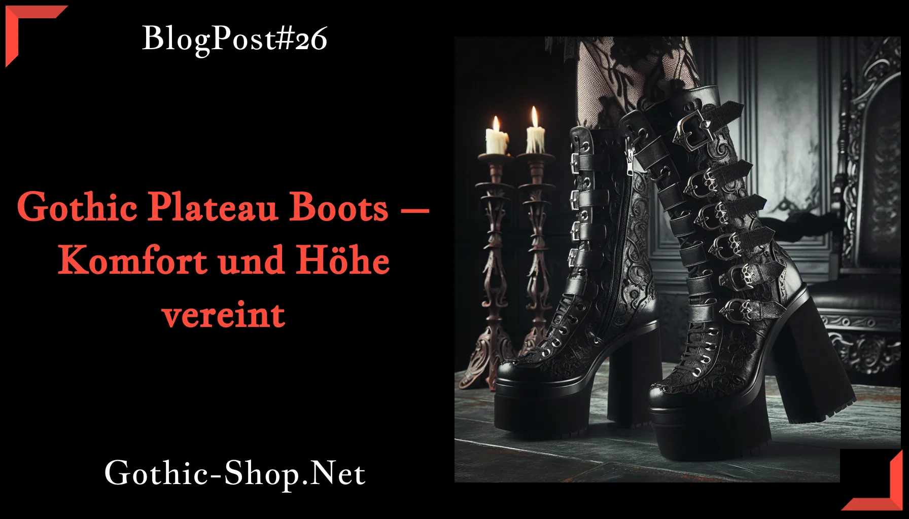 Botas de plataforma góticas: comodidad y altura combinadas - Tienda gótica