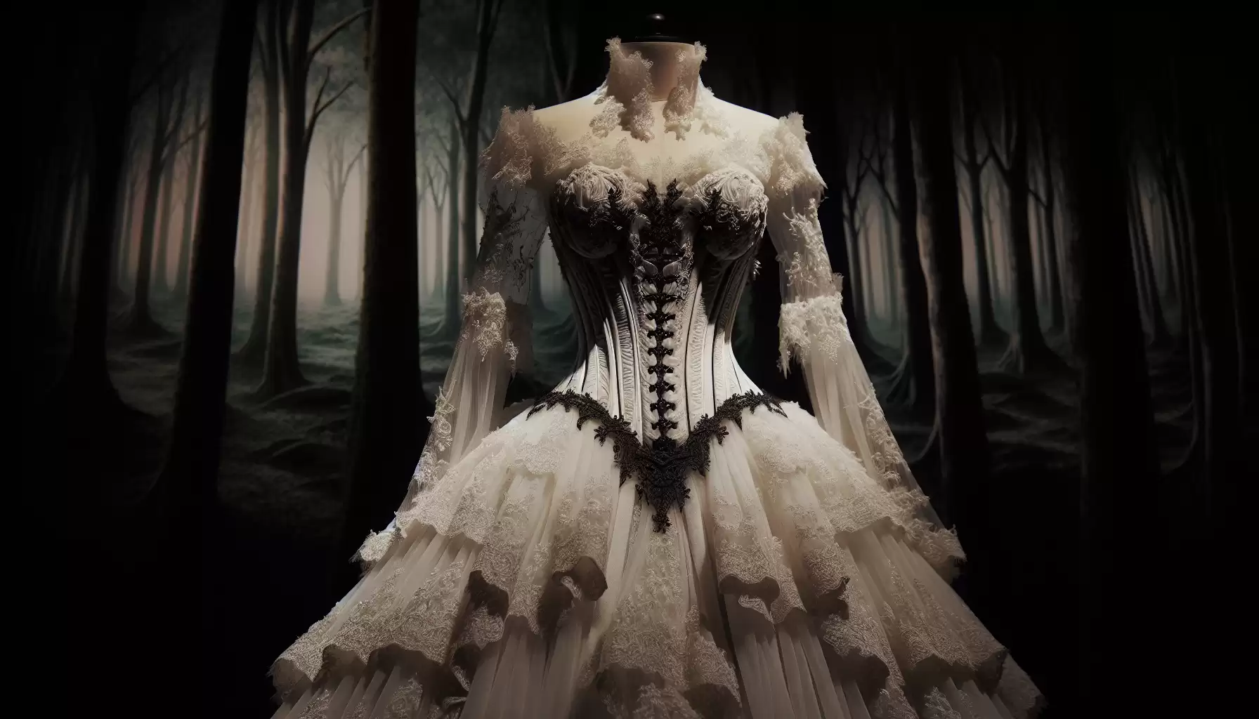 The most beautiful Gothic wedding dresses in black, red, and white - Gothic Shop